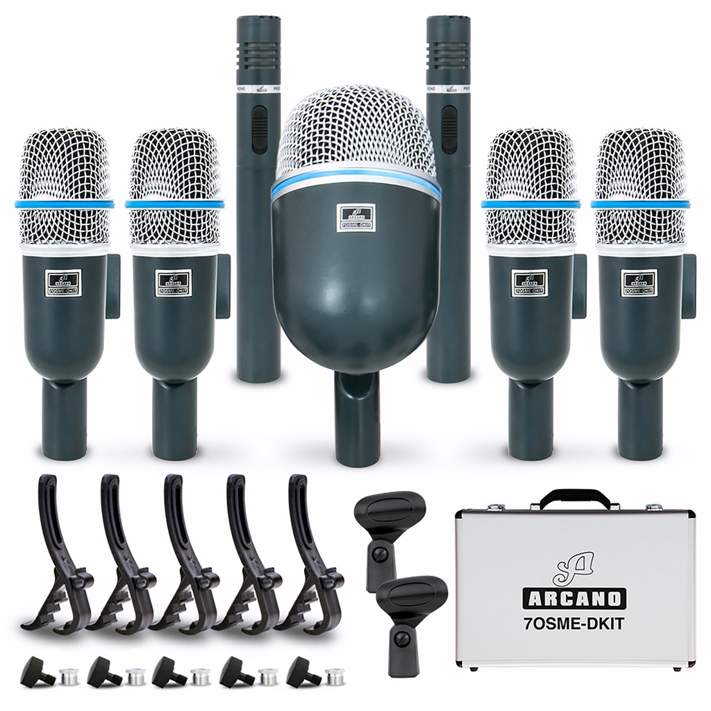 Kit de 7 microfones para bateria Arcano 7OSME-DKIT | Shopee Brasil