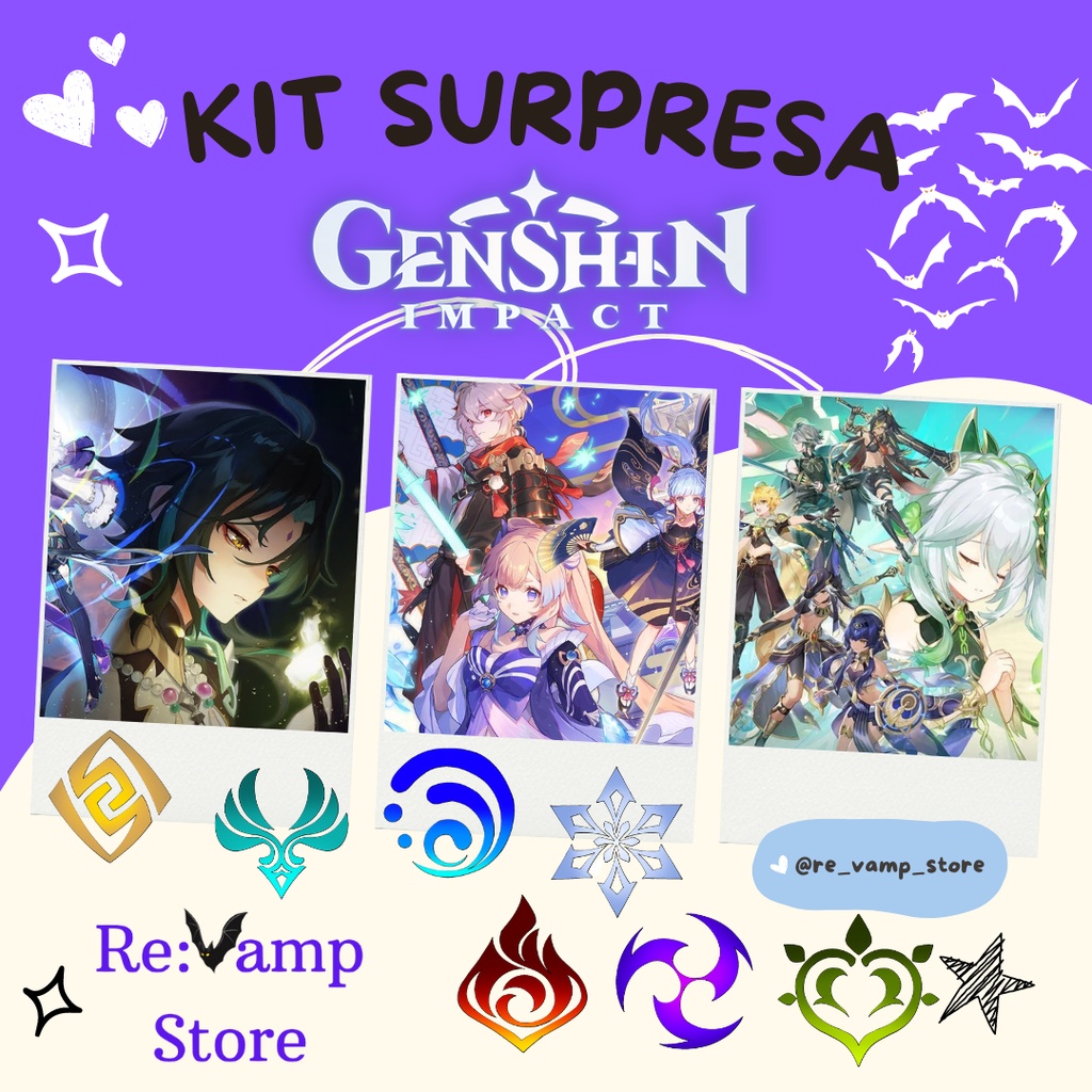 Kit Personalizado - Elemental de Genshin Impact | Shopee Brasil
