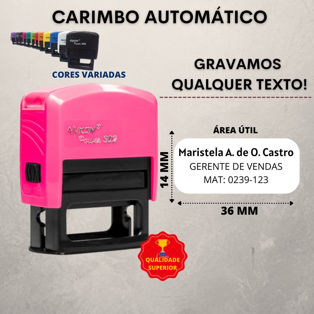 Carimbo Automático Personalizado para Profissionais em Geral ( Fazemos qualquer texto) veja ...