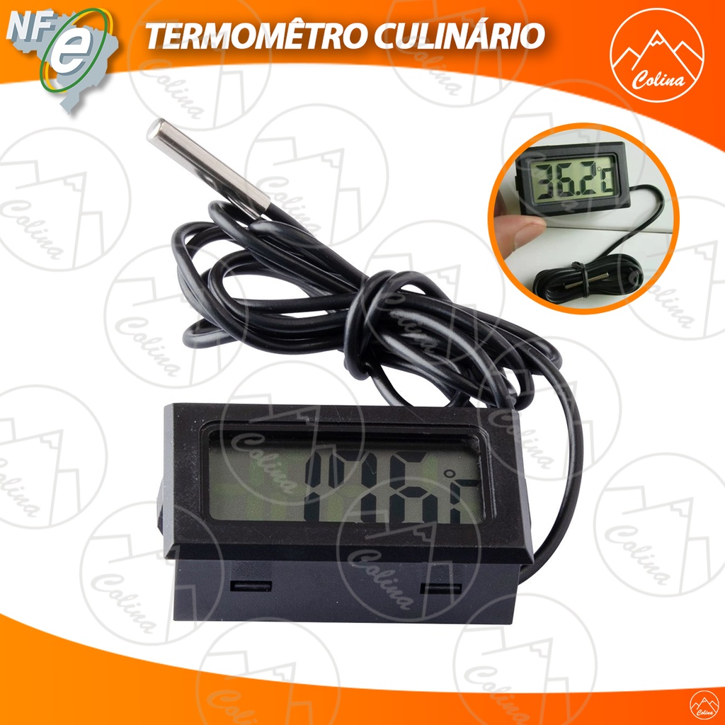 Termometro Digital Culinario Fibra de Vidro Digital | Shopee Brasil
