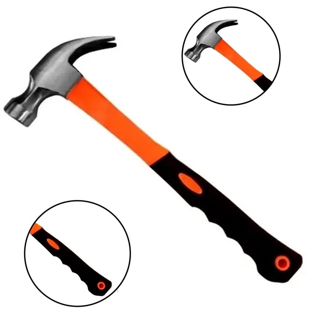 Martelo Cabo De Fibra Unha 28 Cm Alta Resistencia | Shopee Brasil