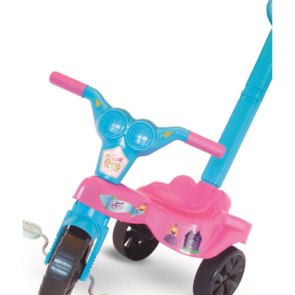 Triciclo Velotrol Infantil Motoca Tico Tico Princesa Com Empurrador ...