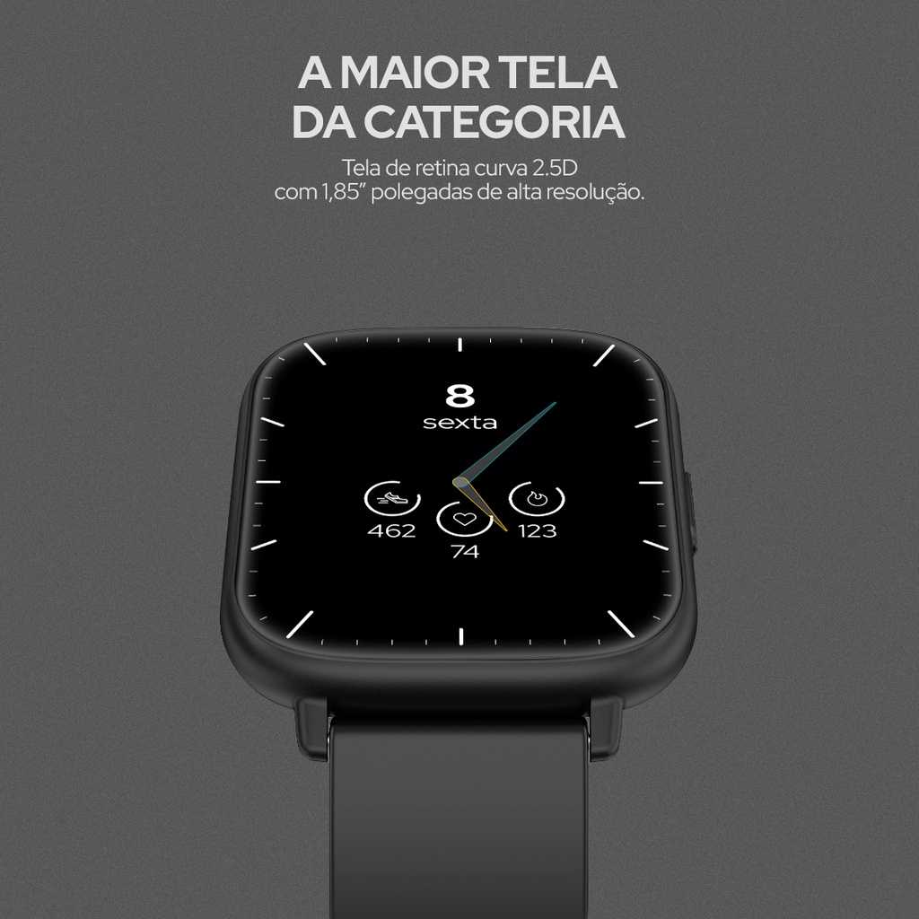 SmartWatch WB Watch 45mm tela 1,85' Fitness tracker 24 modos esportivos ...