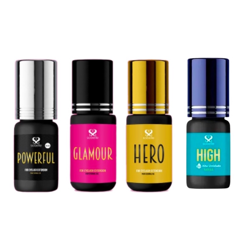 adesivo cola sobelle hero high glamour powerfull extensão de cílios | Shopee Brasil