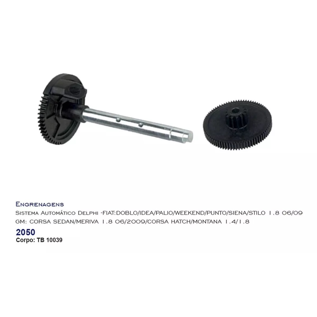 Kit de Engrenagem de Reparo do Corpo de Borboleta TBI Fiat Doblo, Idea ...