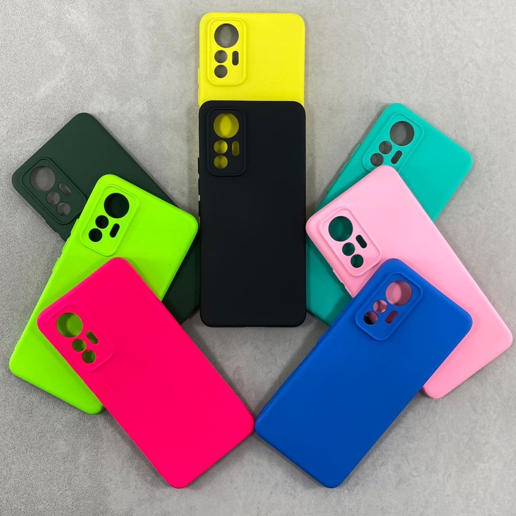 Capa Xiaomi Mi 12 Lite 5G Silicone Aveludada Protege Câmera Colorida Capinha Anti Impacto ...