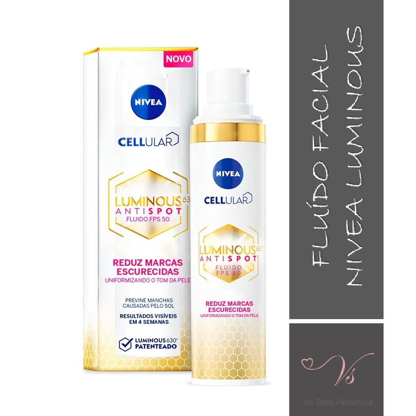 Fluído Facial Nivea Cellular Luminous 360 FPS50 40ml | Shopee Brasil