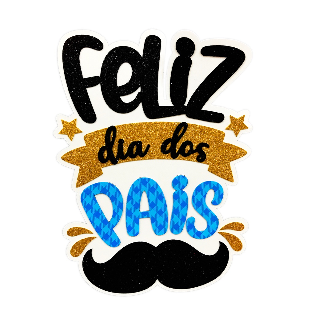 Enfeite Painel Feliz Dia Dos Pais C/ Glitter | Shopee Brasil