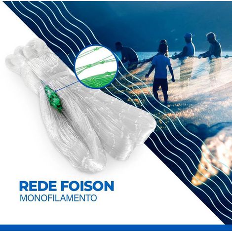Panagem Pano de Rede Monofilamento Foison (Malha 6 Fio 0.30mm c/48 ...