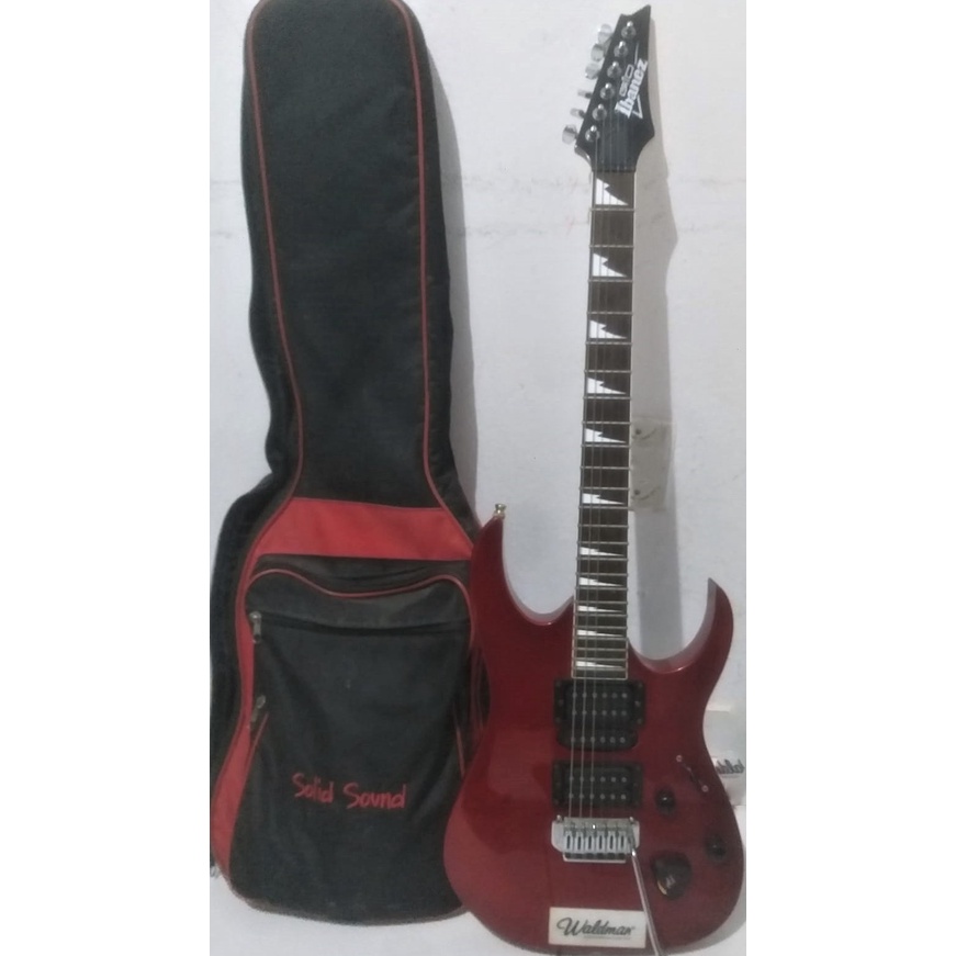 guitarra elétrica ibanez rg gio grg170dx de choupo vermelha com ...