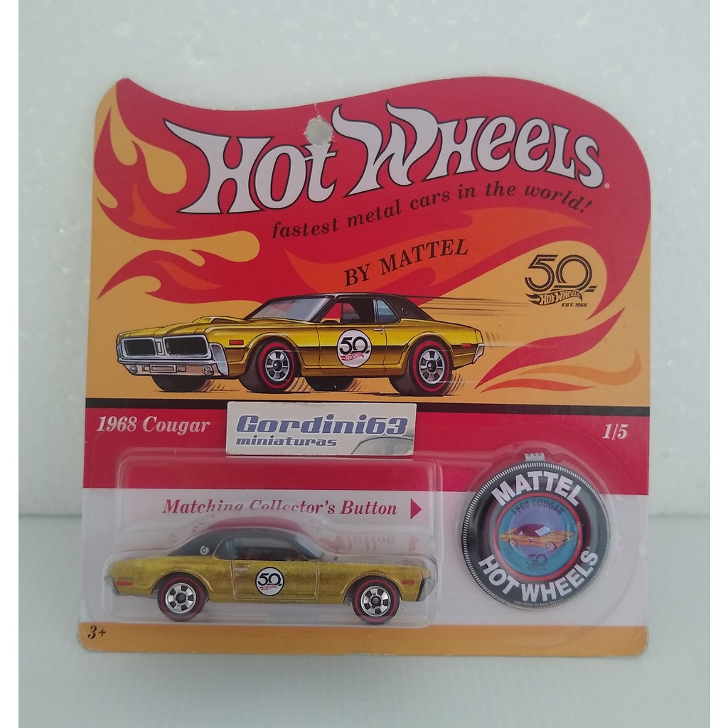 Hot Wheels 1968 Cougar - 50 Anos | Shopee Brasil