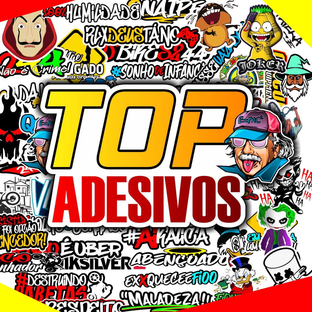 Kit Top Adesivos variados, Vinil para moto, bicicleta, carro | Shopee Brasil