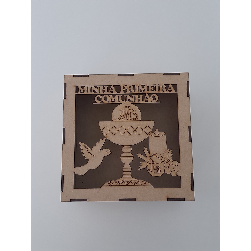 Caixa para convite/lembrança primeira cominhão | Shopee Brasil