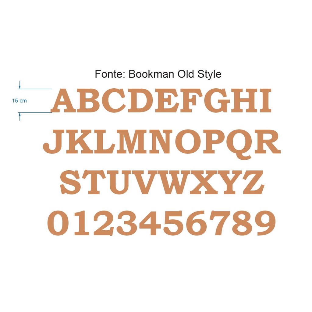 26 Letras + 10 Numeros - Alfabeto Completo - MDF 3mm CRU - Fonte ...