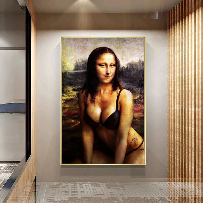 quadro grande monalisa sensual | Shopee Brasil