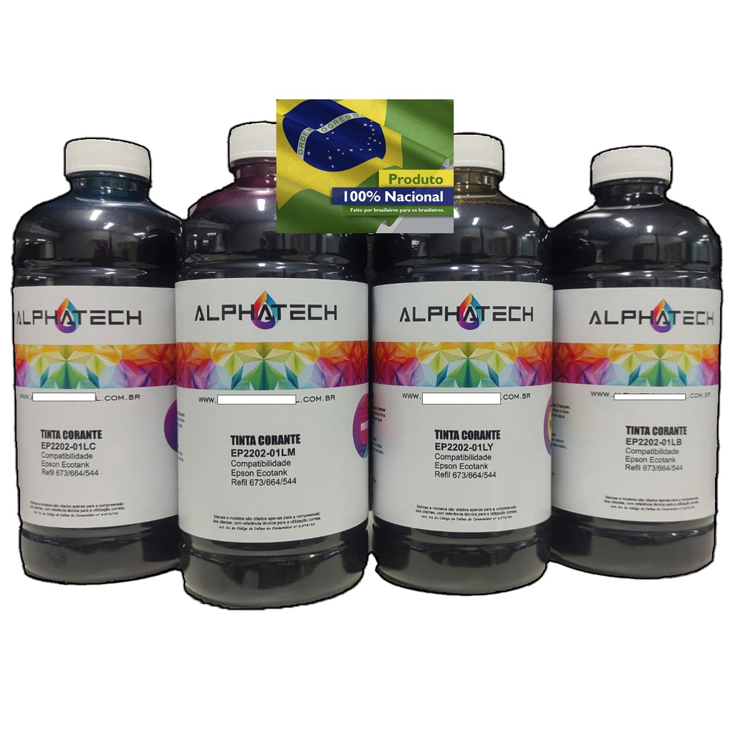 Litro Tinta Corante Original Alphatech Ep2202 | Shopee Brasil