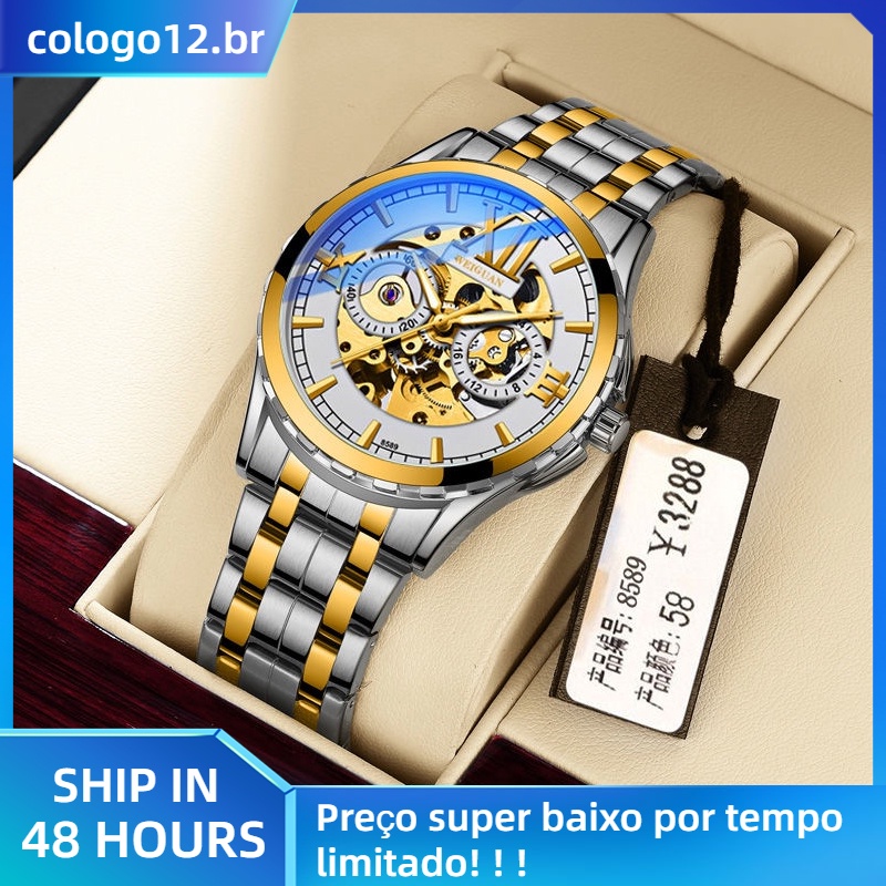 relogio masculino Relógio Original Moda Negócios Relógios Impermeável ...