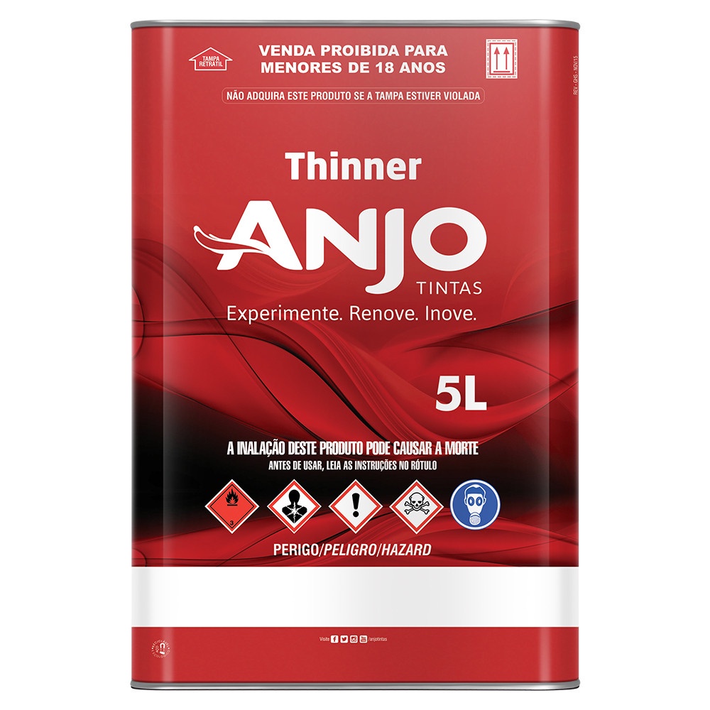 Thinner 5 Litros Anjo Solvente Diluente | Shopee Brasil