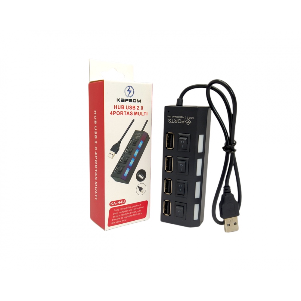 Hub 4 portas USB 2.0 | Shopee Brasil
