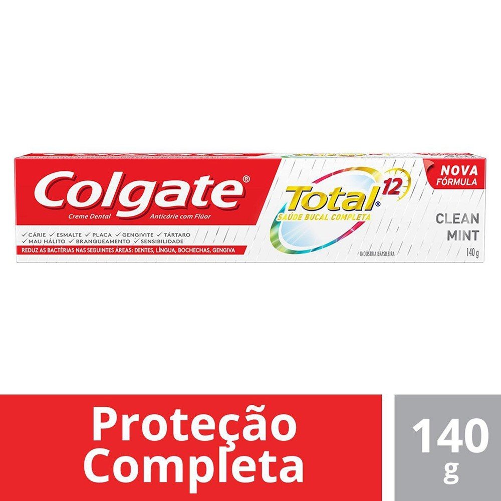 Creme Dental Colgate Total 12 Clean Mint 180g | Shopee Brasil