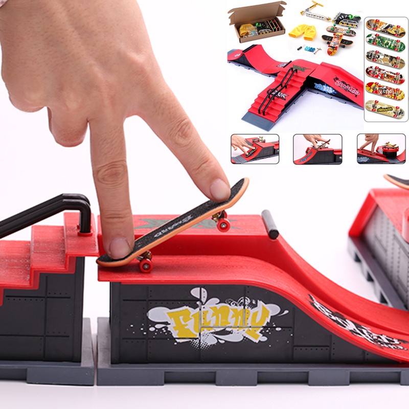 mini skate de Dedo Profissional Fingerboard de madeira conjunto Stents ...