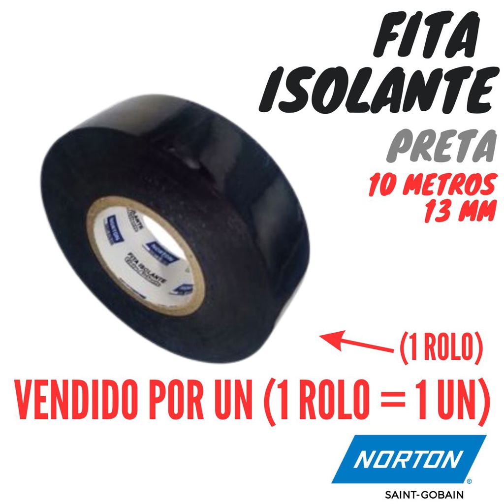 Fita Isolante 10 Metros - Norton | Shopee Brasil