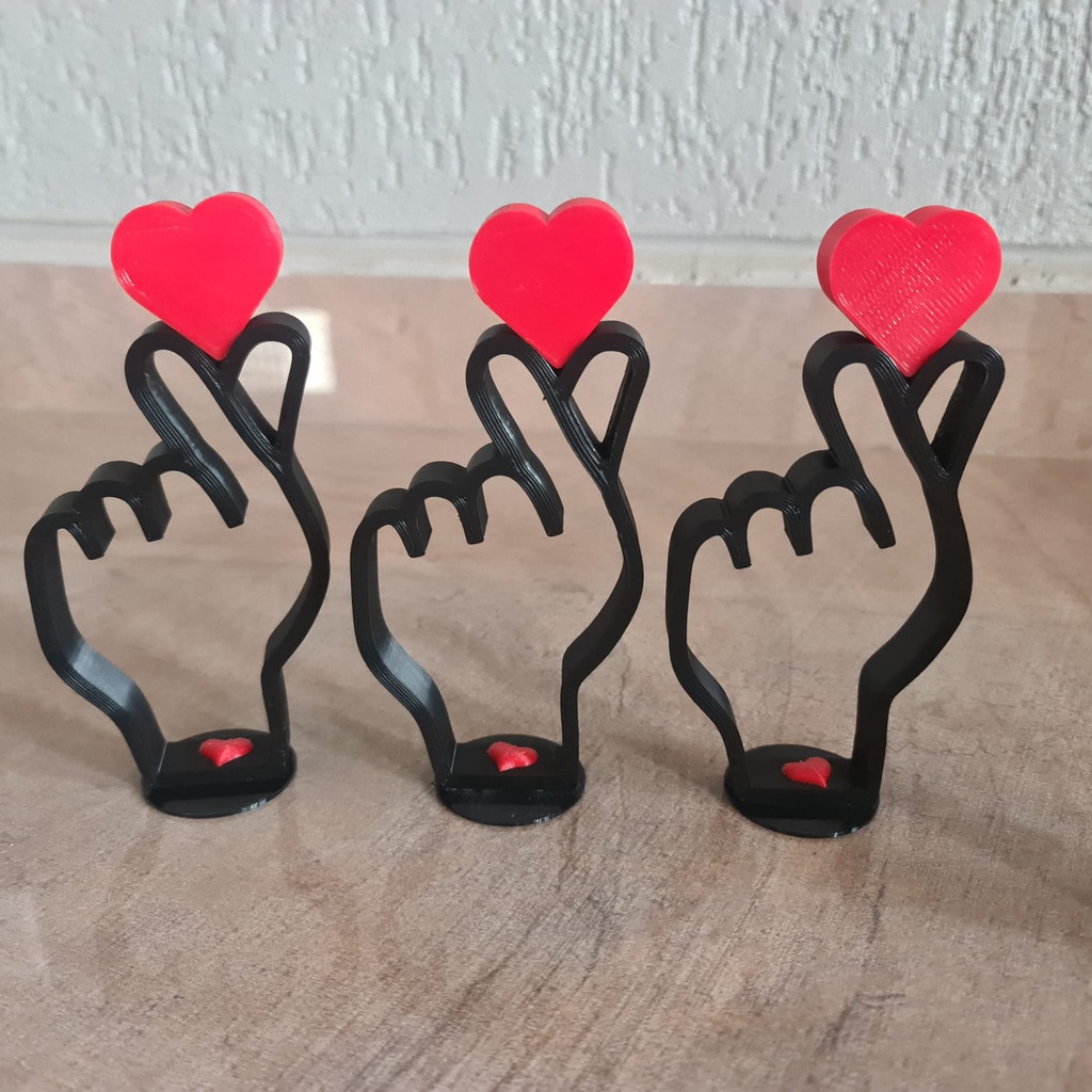 Kpop coração Coreano Decoração dorama Eu te amo Koreano Modelo 1 ...