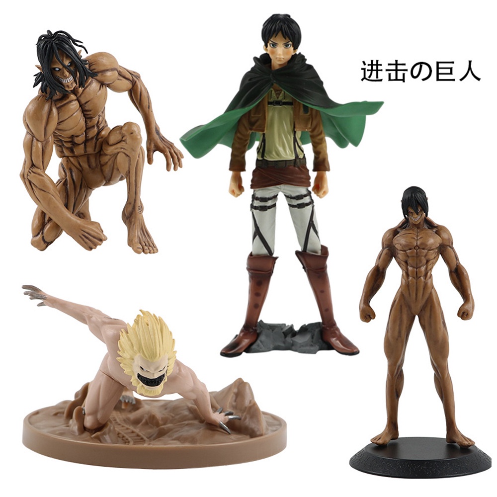 Anime Attack on Titan Boneco Levi • Ackerman Eren The Armored Titan ...