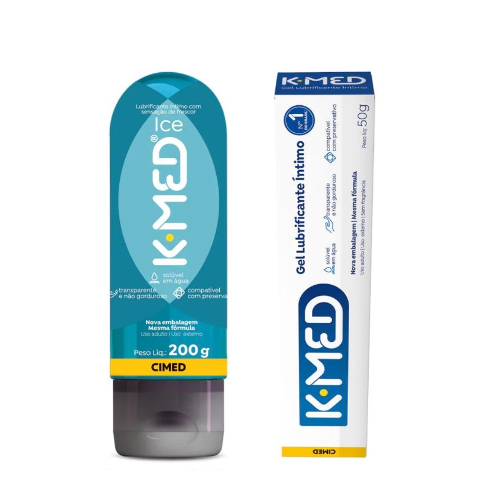 Kit Kmed Gel Lubrificante Íntimo 50g + Kmed Gel Lubrificante Íntimo 2 ...