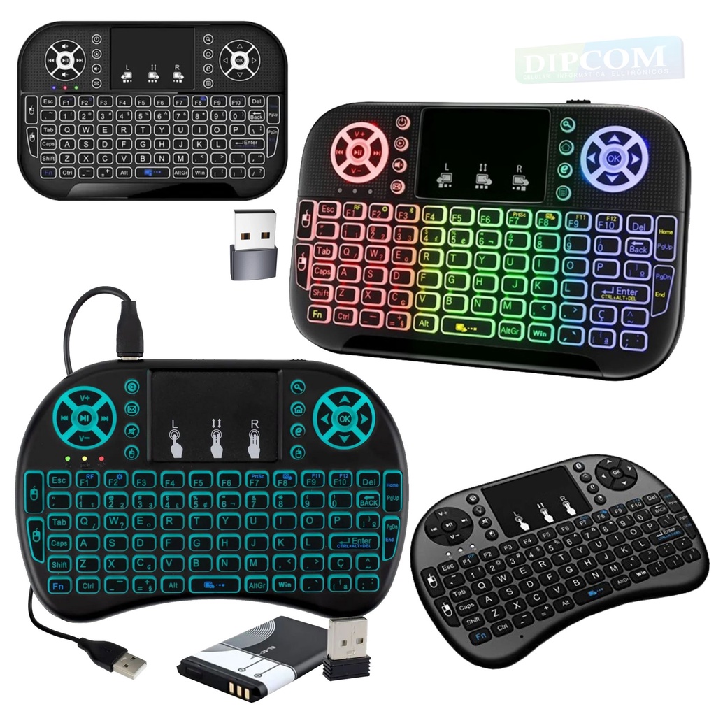 Teclado Tv Box - Mini Teclado Touch Pad Com Adaptador USB | Shopee Brasil