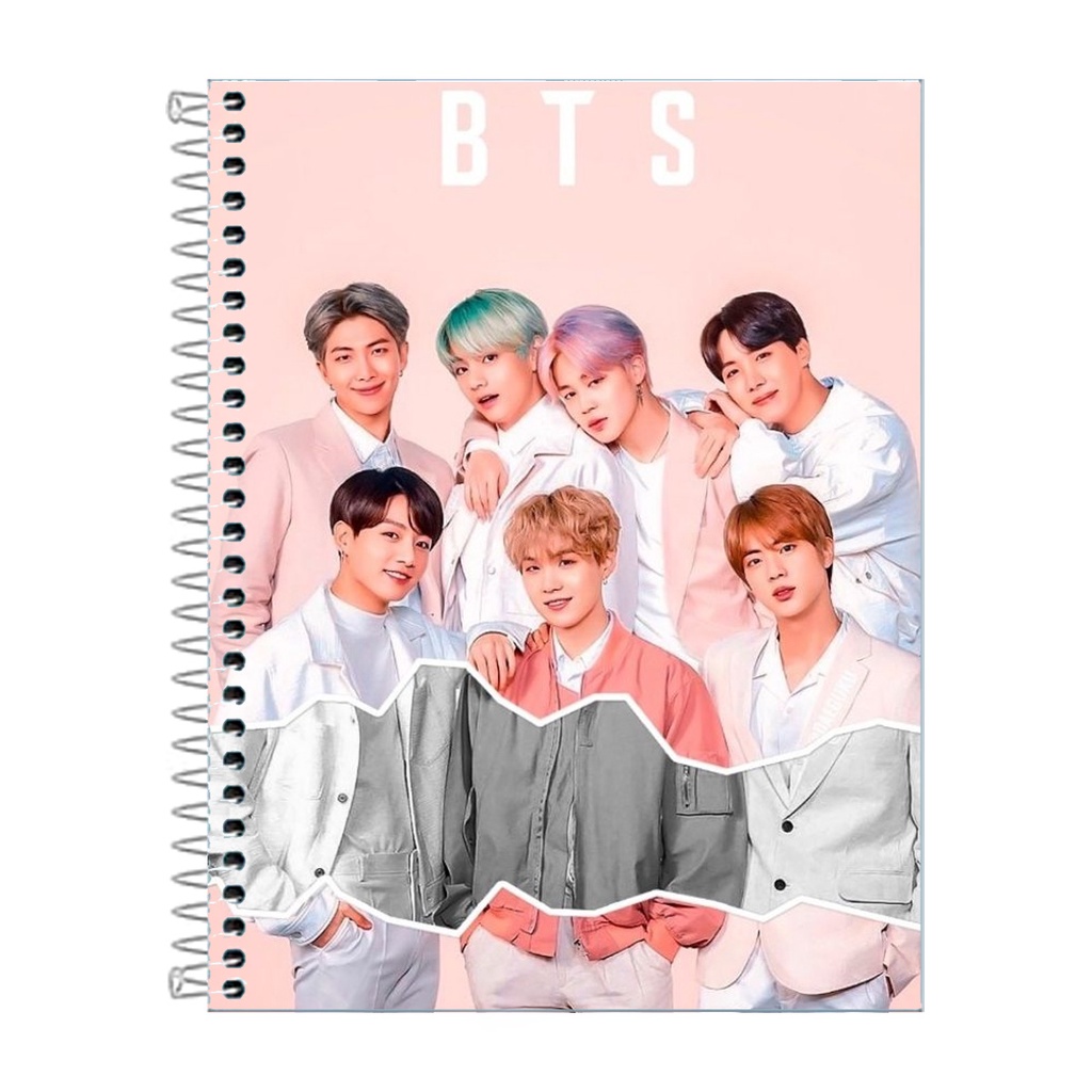 Caderno Escolar Universitário 1 Matéria 80Fls BTS Kpop | Shopee Brasil