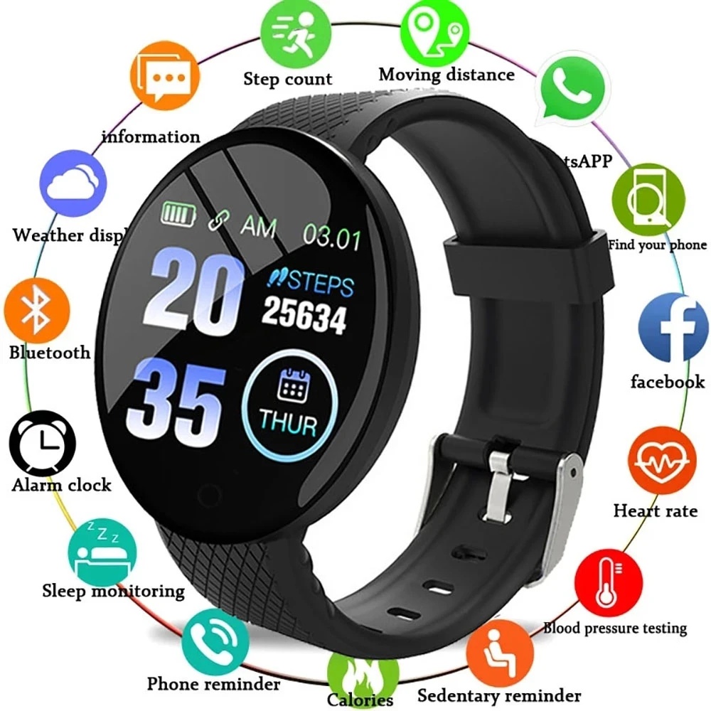 Smartwatch Smart Bracelet D18 Android e IOS (Encomenda) | Shopee Brasil