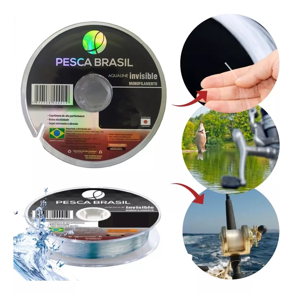 Linha De Pesca Invisivel Monofilamento 200m Alta Performance | Shopee ...