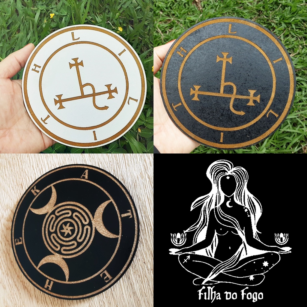 Placa Sigilo Personalizado Lilith , Lúcifer, Baphomet, Hekate, Mammon Temos TODOS Sigilos ...