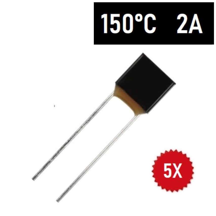 5 Fusível Térmico 2A 150 Graus 150C 150°C 127V 250V Ventilador | Shopee Brasil
