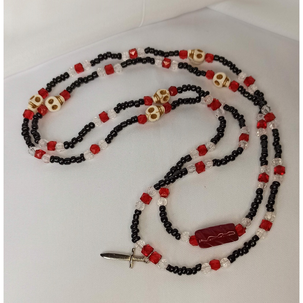 Guia Pomba Gira Maria Quiteria / Maria Farrapo / Rosa Caveira | Shopee ...