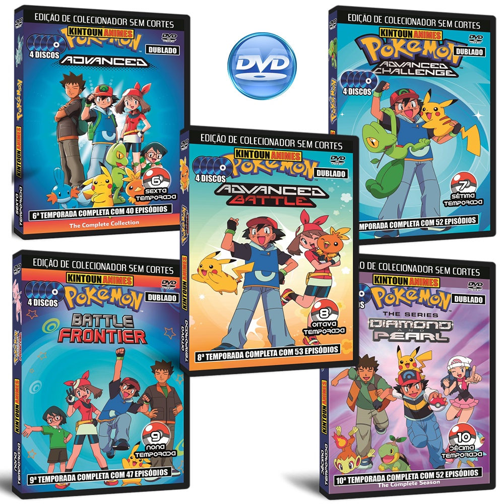 Pokémon 6ª Até A 10ª Temporada Completas E Dubladas Em Dvd | Shopee Brasil