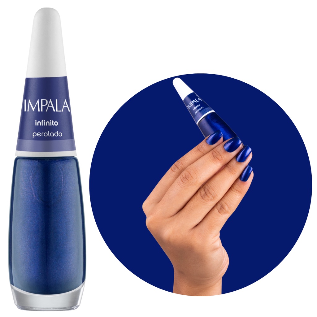 Esmalte Infinito Perolado Impala Azul Metalico Brilhante Nova Coleção A ...