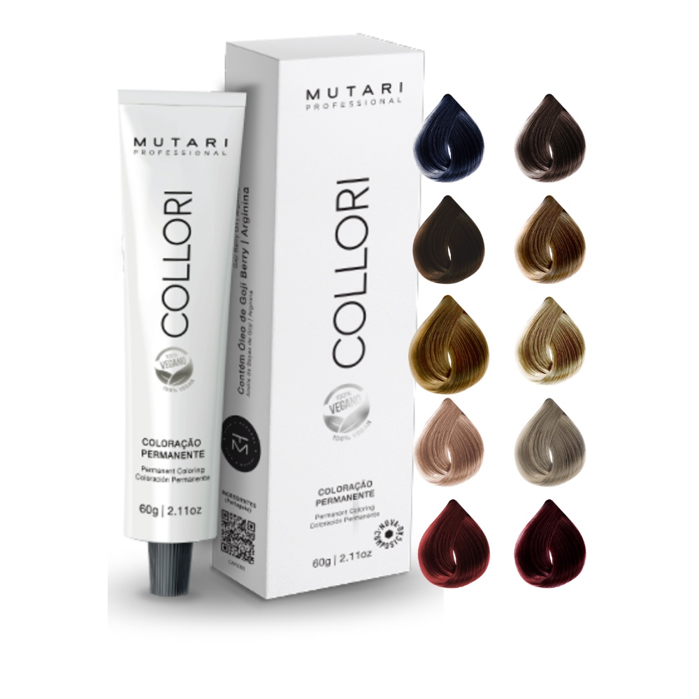 Coloração Permanente Mutari Collori 60g Escolha a Sua! | Shopee Brasil