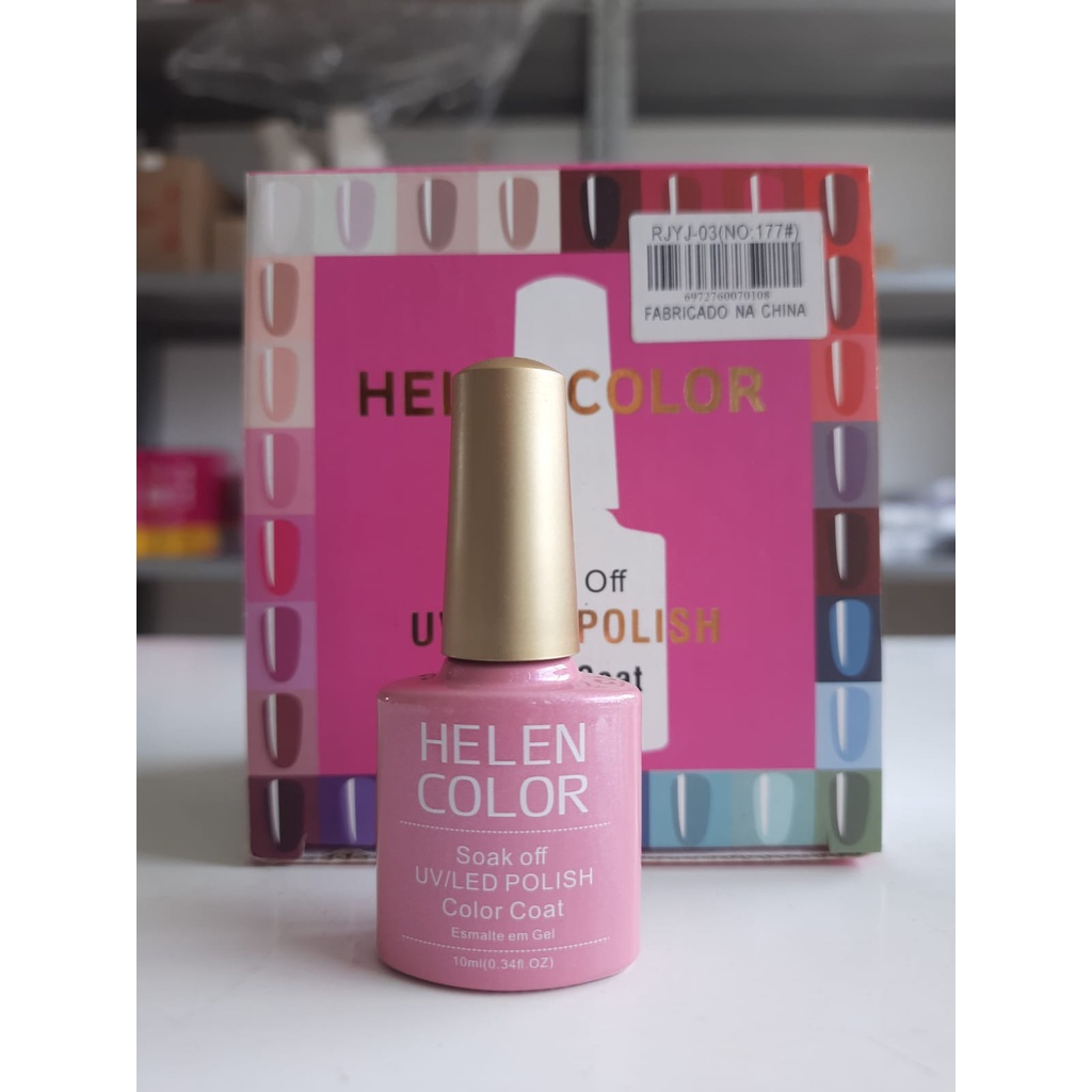 Esmalte Em Gel Helen Color Linha Uv/Led Color Coat Tons Rosas | Shopee ...