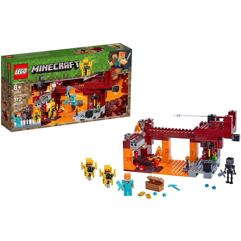 Lego 21154 - A Ponte Flamejante - Lego Minecraft | Shopee Brasil