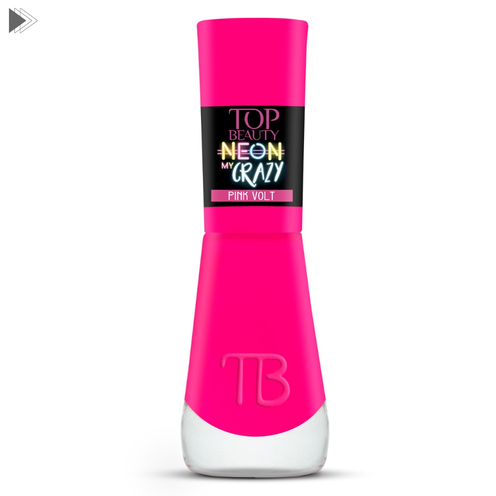Esmalte Top Beauty Neon My Crazy - PINK VOLT (Rosa Neon Cremoso ...