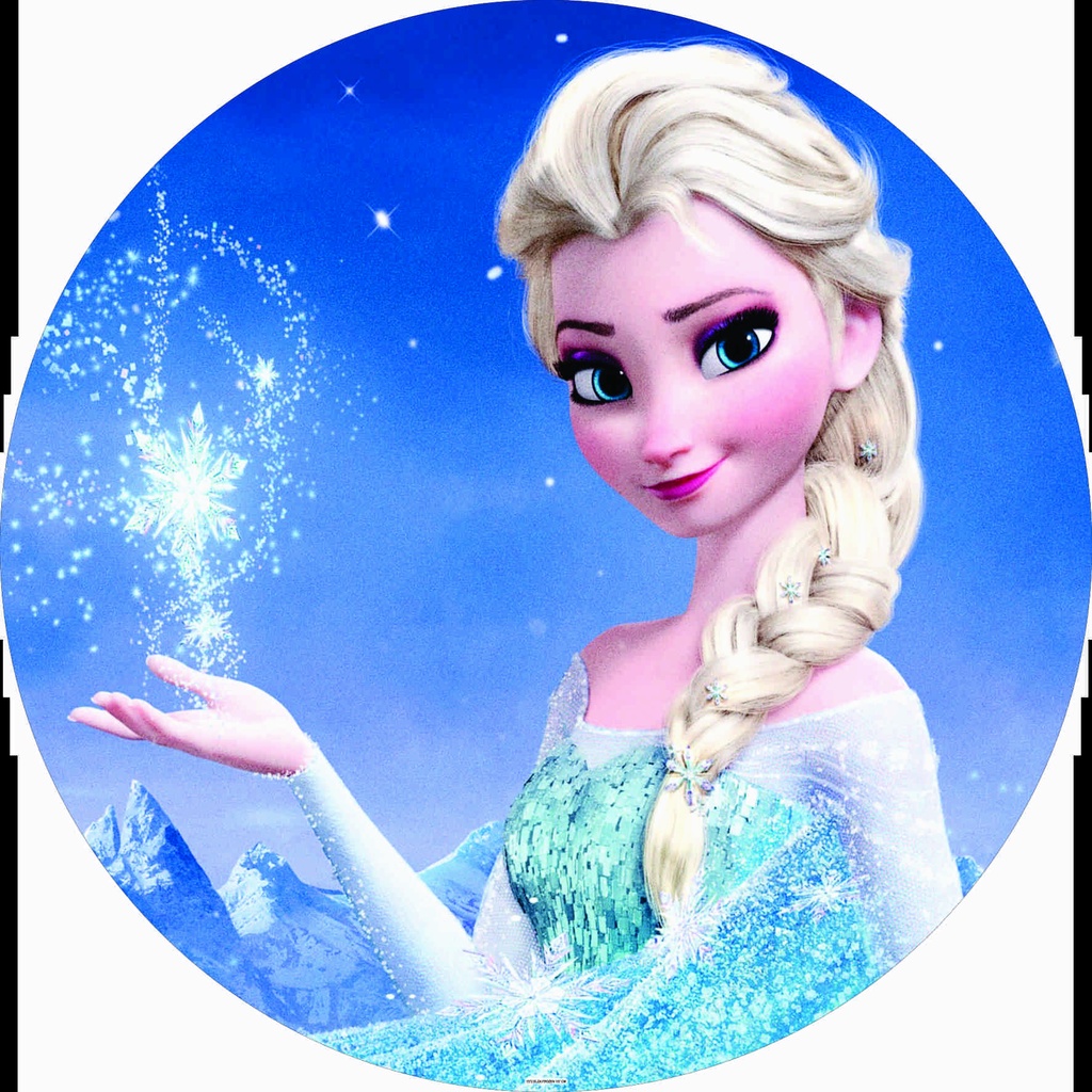 Painel redondo tecido Elza Frozen 1,50 x 1,50 com elástico | Shopee Brasil