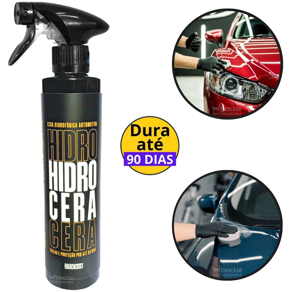 Hidrocera Spray Cera Automotiva Liquida Proteção Hidrofobica Carnauba ...
