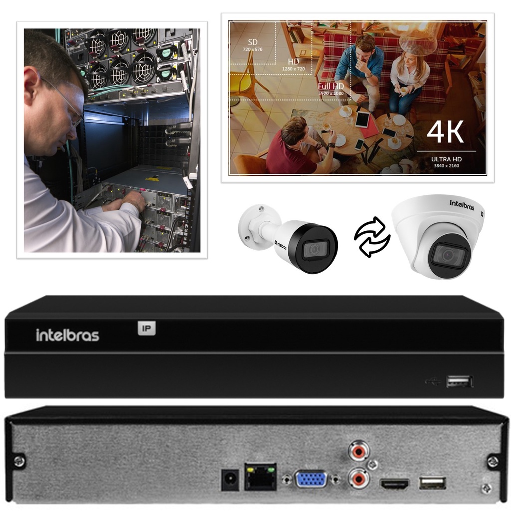 Gravador Digital Nvr Ip Nvd 1408 8 Canais Ip 4k Da Marca Intelbras | Shopee Brasil