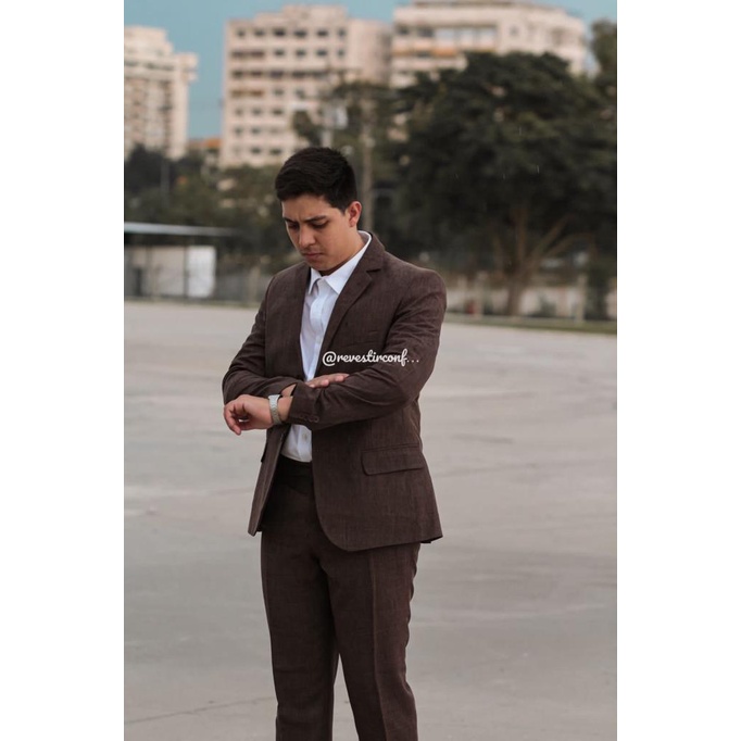 TERNO MARROM CASAMENTO | Shopee Brasil