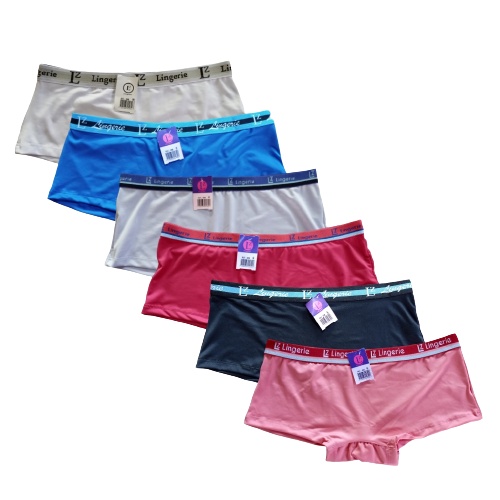 Kit 5 Calcinhas Box Boxer Feminina - Cueca Feminina | Moda Feminina | Shopee Brasil