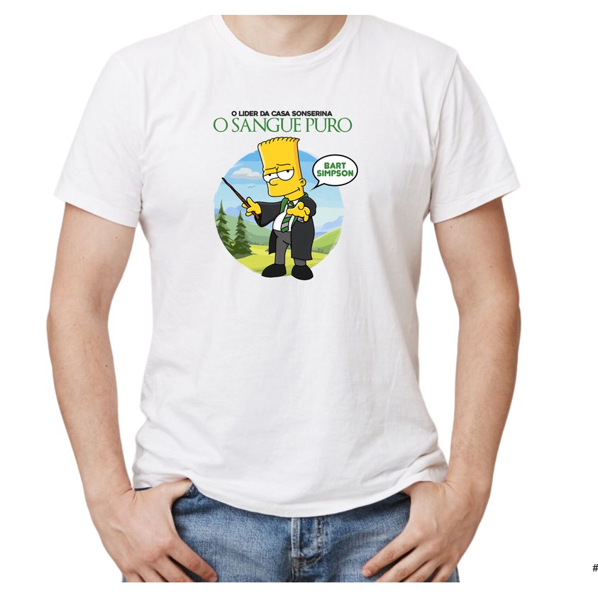 Camiseta Personalizada Bart Simpsons Harry Potter Sonserina | Shopee Brasil