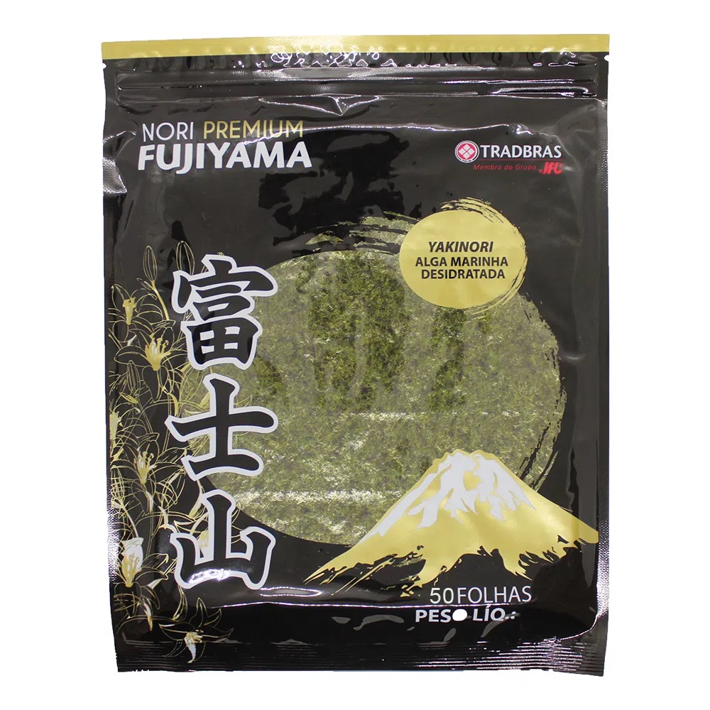 ALGA MARINHA DESIDRATADA YAKINORI - NORI PREMIUM FUJIYAMA 50 FOLHAS ...