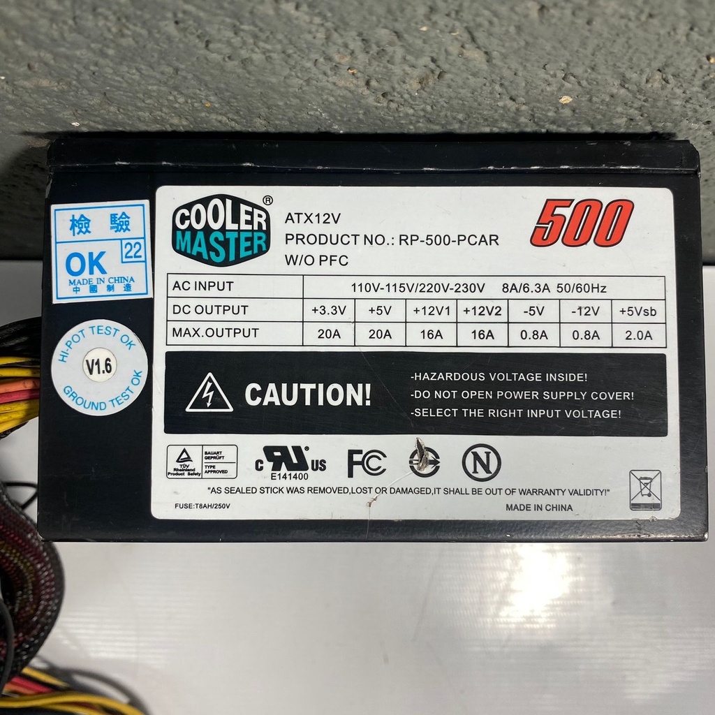 Fonte Real Cooler Master Mod: Rp-500-pcar 24pinos 500w Atx | Shopee Brasil